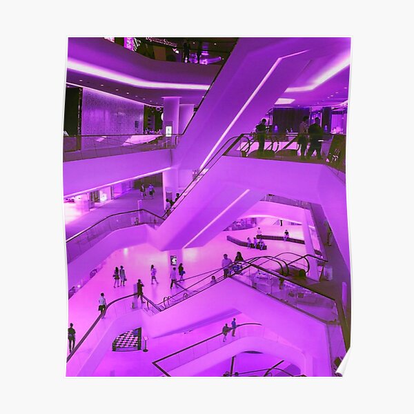 "Vaporwave Mall Aesthetic Mallsoft Ambient Purple" Poster for Sale by ...