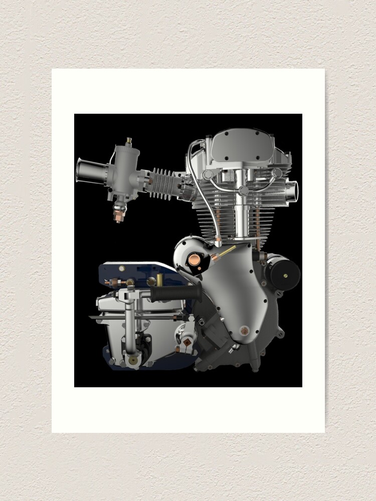 "Velocette Thruxton Engine " Art Print for Sale by SpicyGarmzz | Redbubble