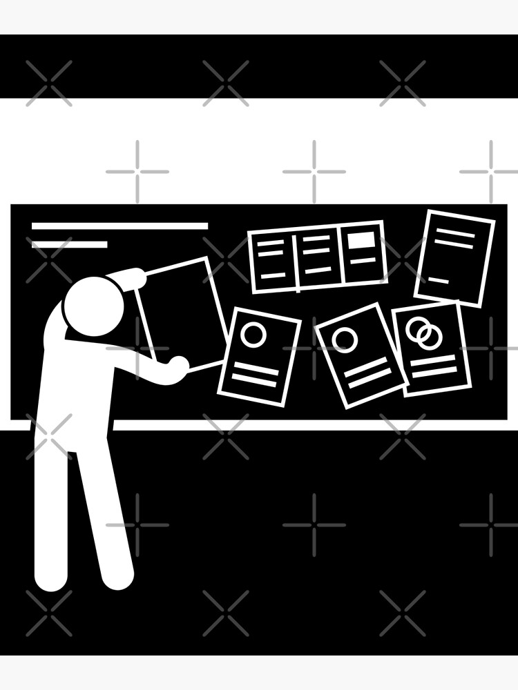 "Advertisement board - Stickman White Version" Poster for Sale by ...