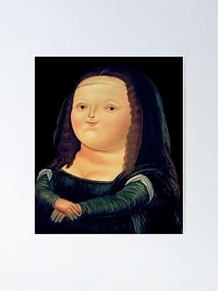 "Fat Mona Lisa" Poster for Sale by Adbor-Tb | Redbubble