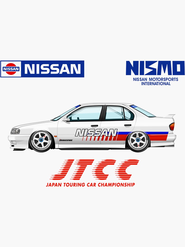 "1993 JTCC Nissan Primera P10 Test car " Sticker for Sale by ...