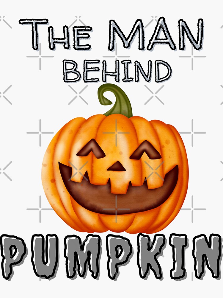 "The Man Behind Pumpkin" Sticker for Sale by TheAwesomeStuff | Redbubble