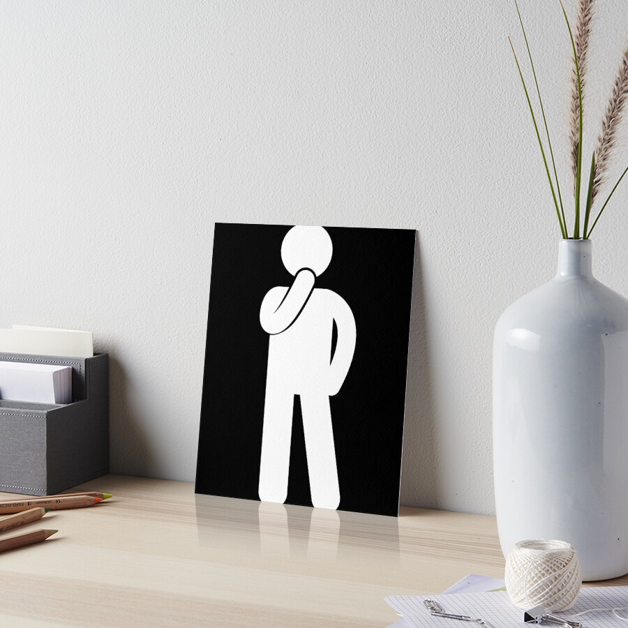 "Man Thinking - Stickman White Version" Art Print for Sale by Stickman ...