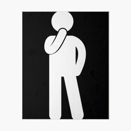 "Man Thinking - Stickman White Version" Art Board Print for Sale by ...