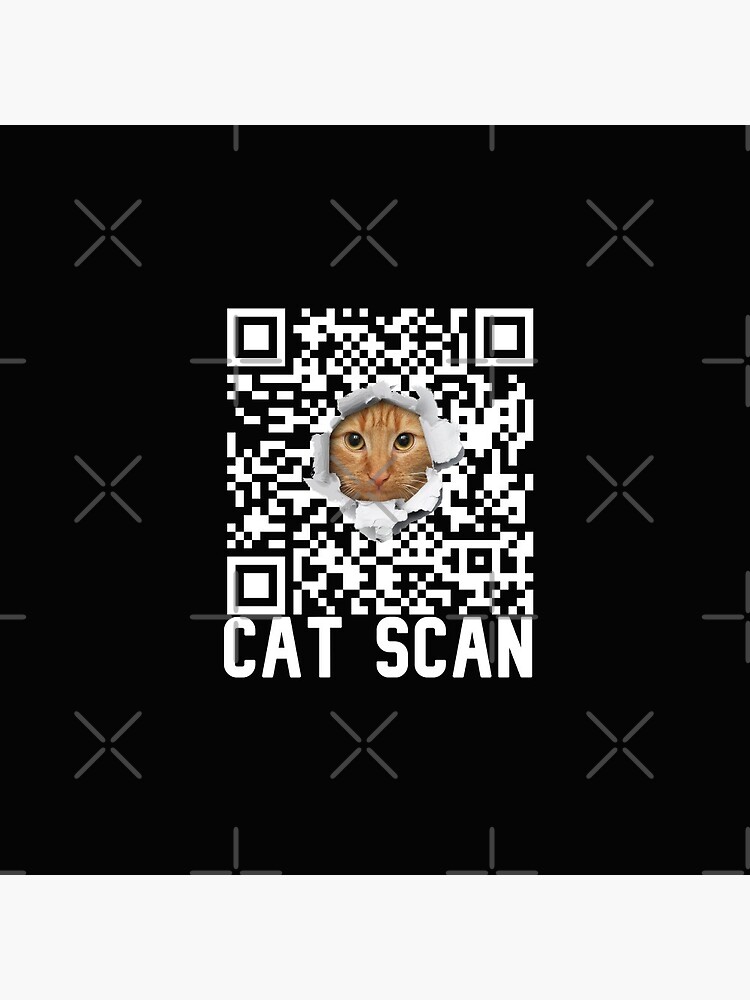 Chapa «Cat Scan QR Generador, Cat Pate Vintage» de DiensDesign | Redbubble
