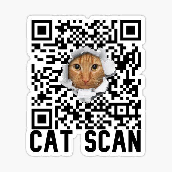"Cat Scan Qr Generator, Cat Pate Vintage" Sticker for Sale by ...