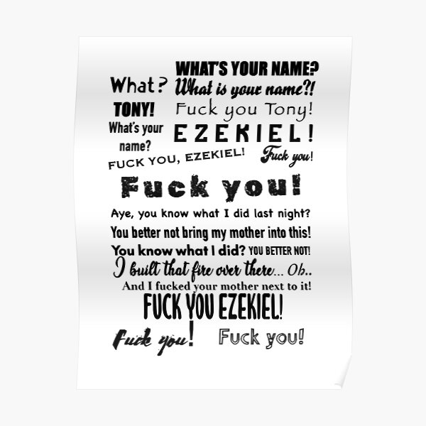 "Fuck You Tony!" Poster for Sale by JadremToys | Redbubble