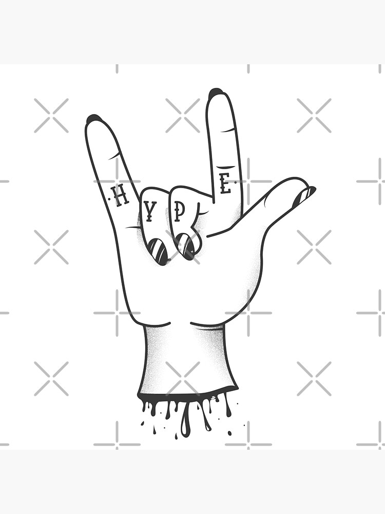 "HYPE HAND" Poster by KarmanLINE | Redbubble