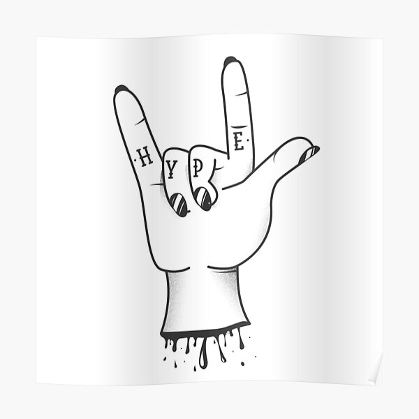 "HYPE HAND" Poster by KarmanLINE | Redbubble