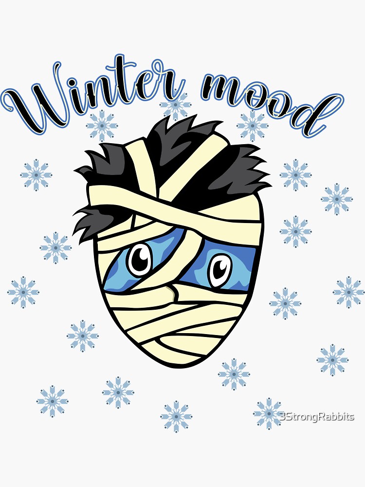 "Cold Halloween winter mummy" Sticker for Sale by 3StrongRabbits ...