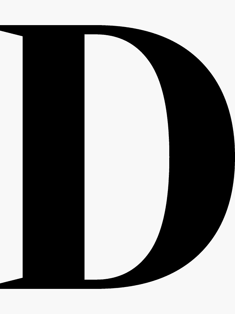 "Letter D" Sticker for Sale by lovelypanda1 | Redbubble