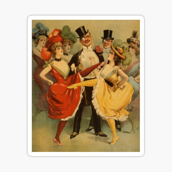 "Victorian stage play dancers and gentlemen" Sticker for Sale by ...