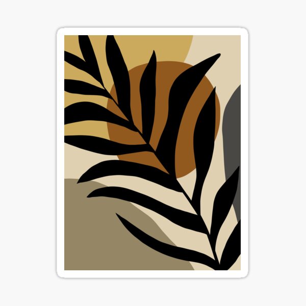 "Plant and Shapes" Sticker by DPDesignArt | Redbubble
