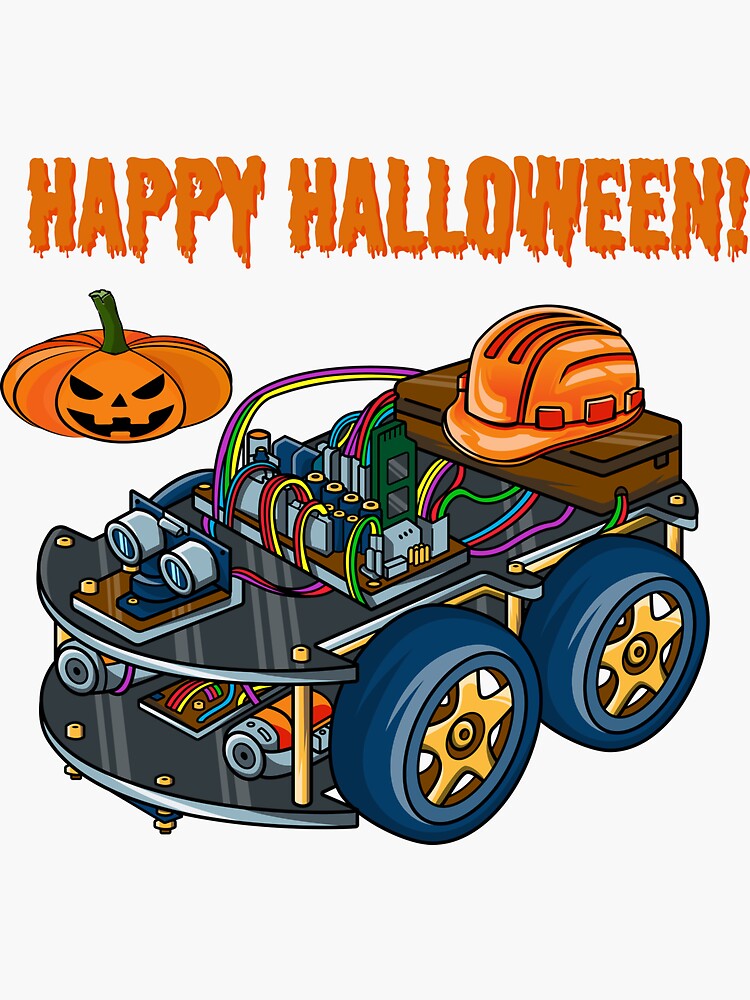 "Robot Car #1 Halloween Edition" Sticker for Sale by MerchByEngineer ...