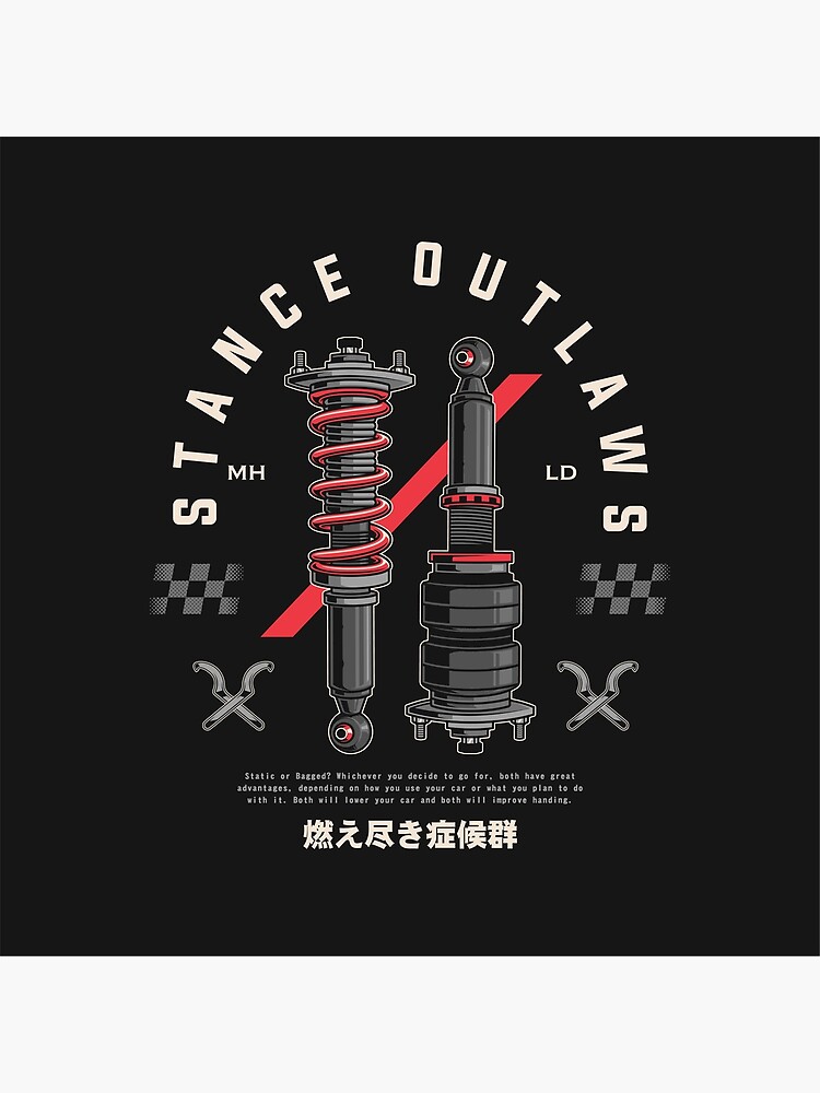 "Stance & Bagged Coilover Automotive Illustration" Poster for Sale by ...