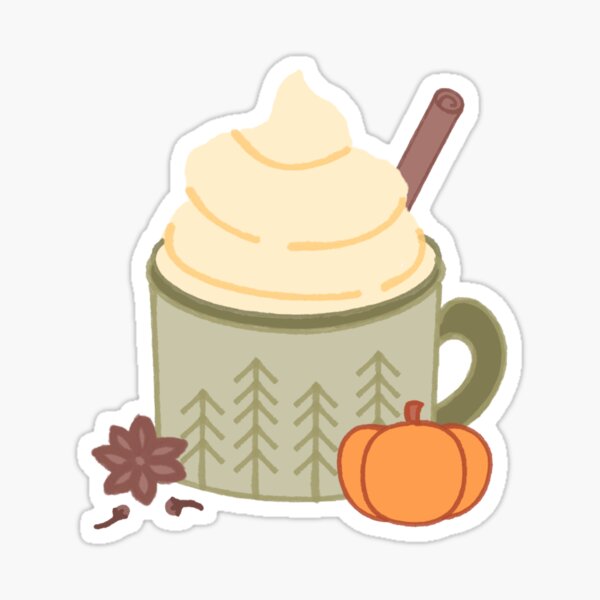 "An illustration of a pumpkin spice latte" Sticker for Sale by ...