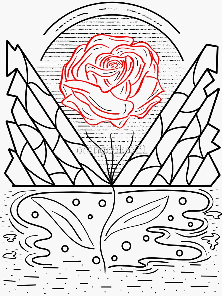 "Rose Geometric Line Art, Minimalist Rose, Geometric Floral, Close to ...