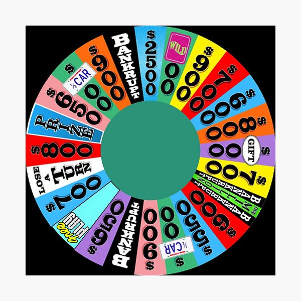 "Wheel with prizes, $ amounts" Photographic Print by gameshowfan2001 ...
