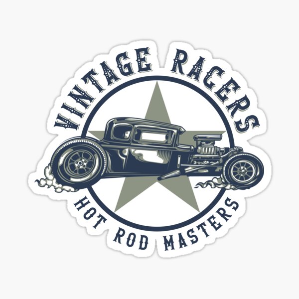 "Vintage | Hot rod" Sticker by merchbyvaLi | Redbubble