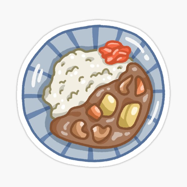 "japanese curry" Sticker for Sale by amphibiansticks | Redbubble