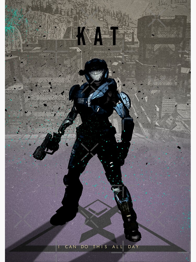 "Halo Reach - Kat" Sticker for Sale by rykker | Redbubble