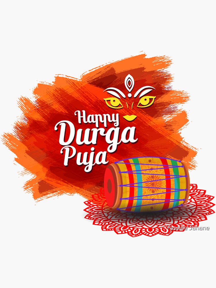 "Durga Puja 2021 Celebration" Sticker for Sale by JananeYassine | Redbubble