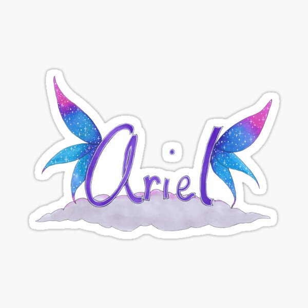 "Ariel Name Art" Sticker for Sale by AvalonUnmuzzled | Redbubble