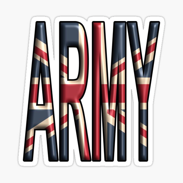 "Army Union Jack design" Sticker for Sale by PinnockDesigns | Redbubble
