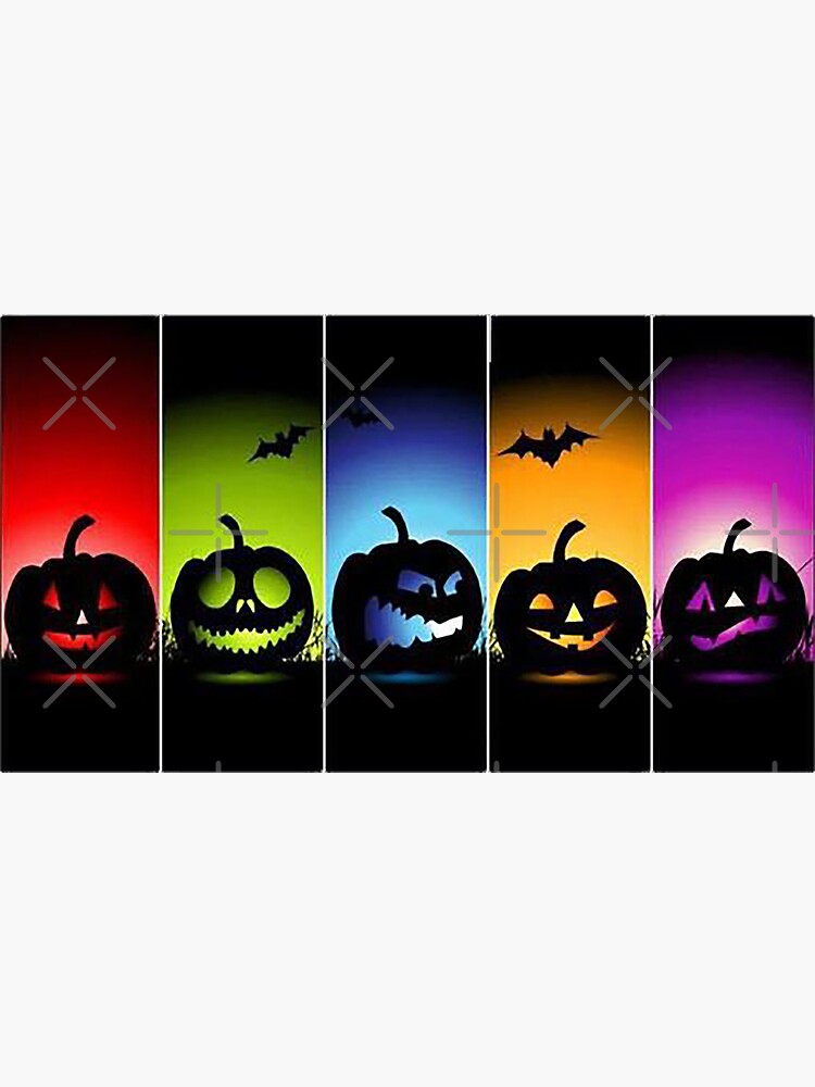 "Spooky Jack o Lanterns, Halloween, Pumpkins, Rainbow Jack o Lanterns ...