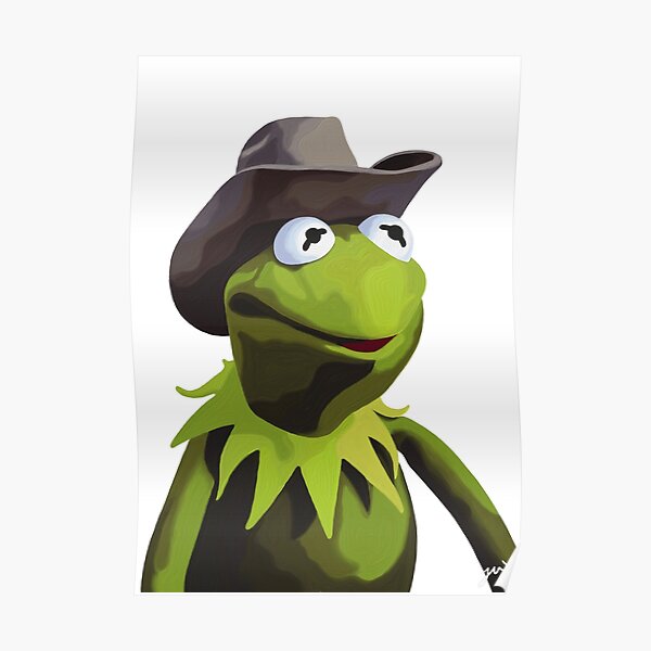 "Cowboy Kermit Painting (version 2/2 - no background)" Poster for Sale ...