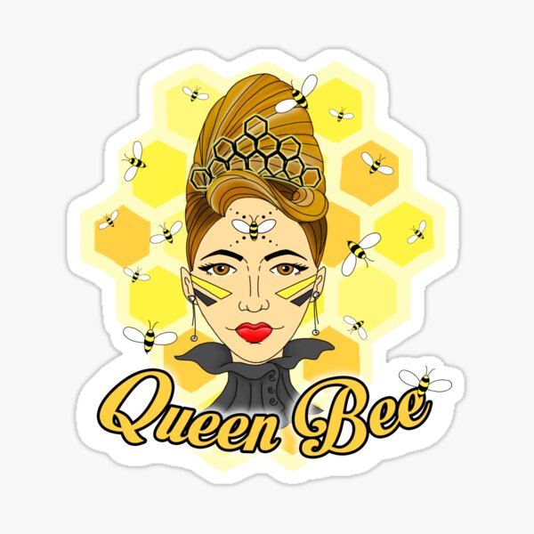 "Queen Bee" Sticker for Sale by rachfaceburrdog | Redbubble