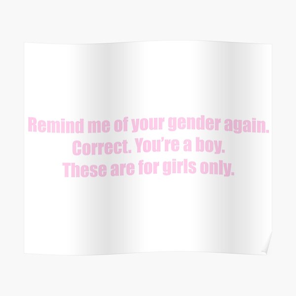 "These Are For Girls Only" Poster for Sale by Chubby-Chicks | Redbubble