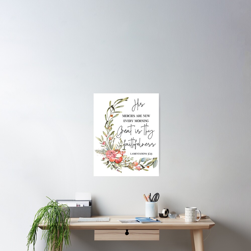 "His Mercies Are New Every Morning, Lamentations 3:23, Watercolor ...
