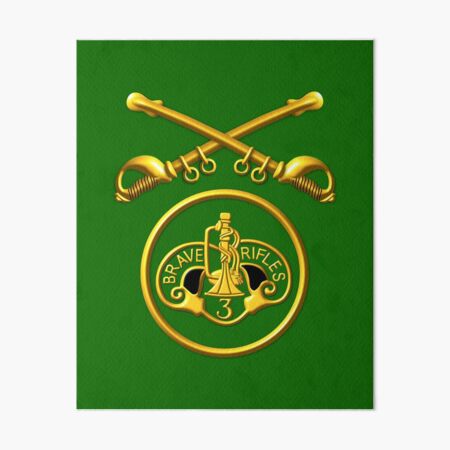 "3rd Armored Cavalry Regiment ACR “Brave Rifles” " Art Board Print for ...