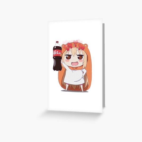 "Umaru-chan Holding Her Cola Proudly! - Aesthetic" Greeting Card for ...