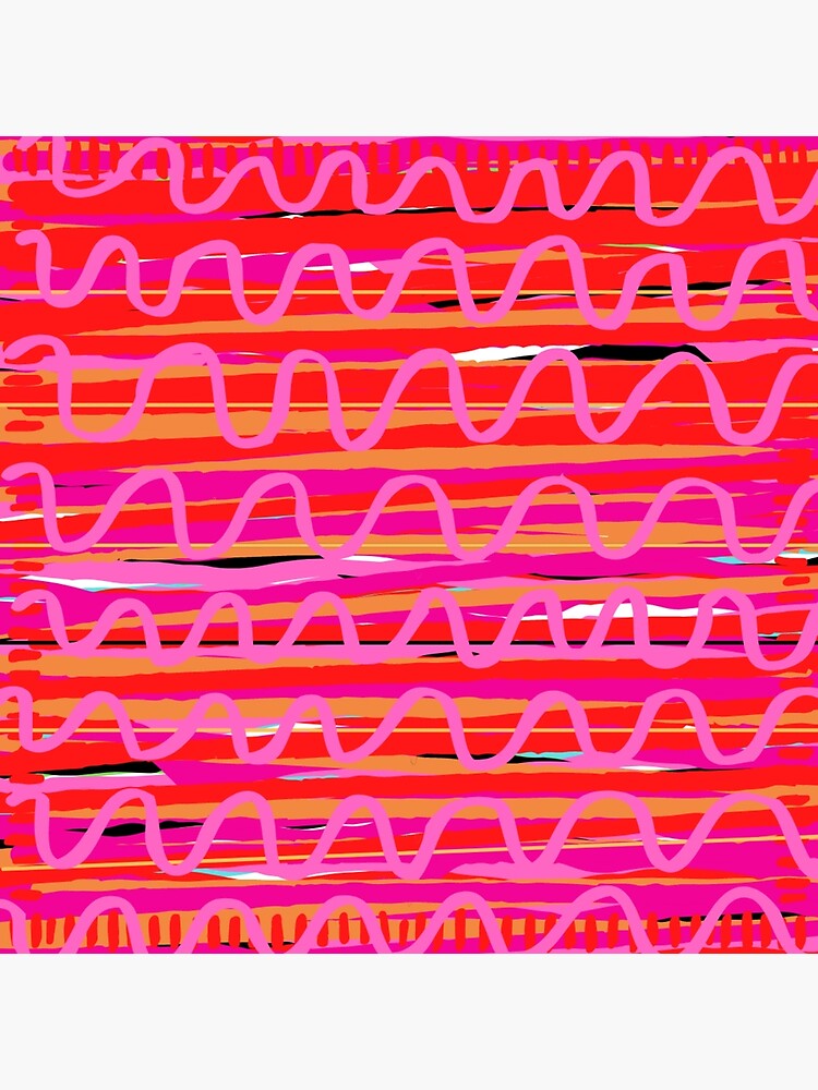 "PINK HORIZONTAL SQUIGGLE GRAFFITI " Poster for Sale by EllieMonroe ...