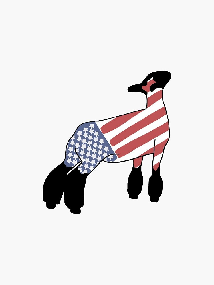 "American Show Lamb" Sticker for Sale by thepigshowmen | Redbubble