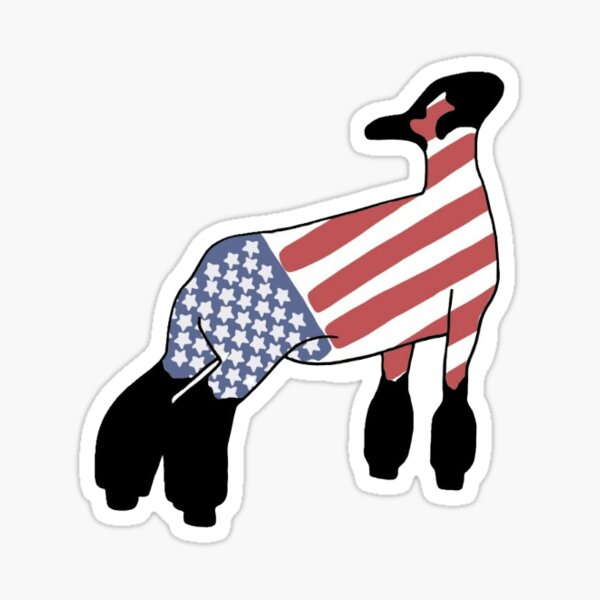 "American Show Lamb" Sticker for Sale by thepigshowmen | Redbubble