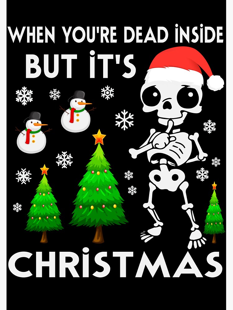 "when your dead inside but it's.. ugly jumper " Sticker for Sale by ...