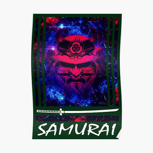 "Galaxy Samurai" Poster by 30ss | Redbubble