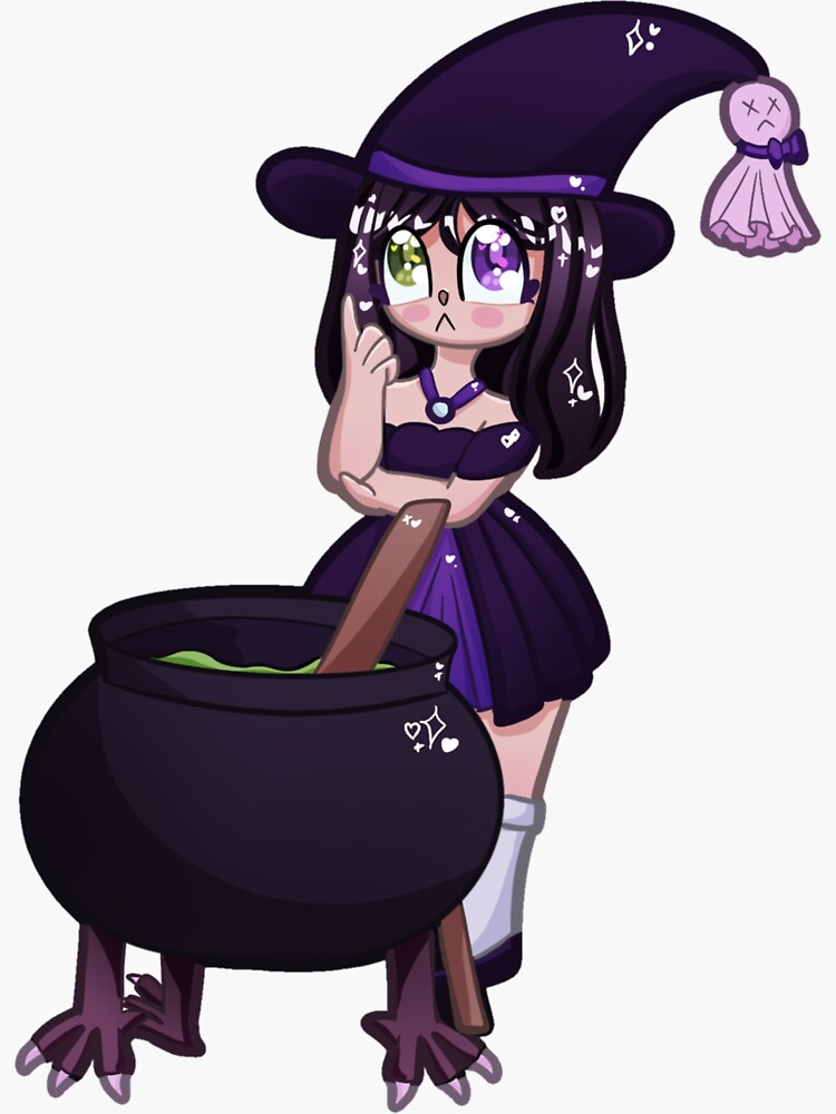 "Cute Witch Girl" Sticker by yay- | Redbubble