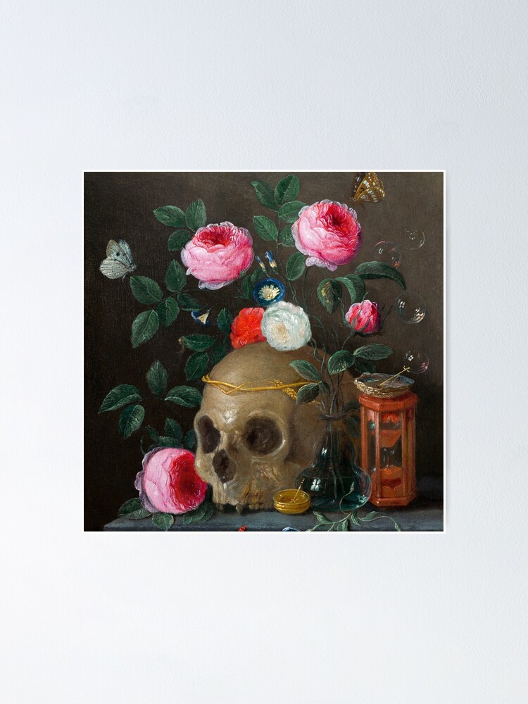 "Skull and roses" Poster for Sale by Serendipian | Redbubble