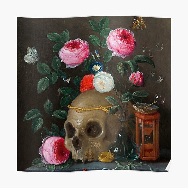 "Skull and roses" Poster for Sale by Serendipian | Redbubble