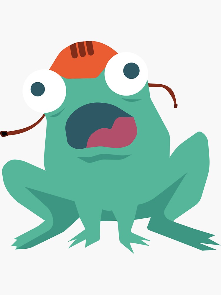 "Scared frog" Sticker by Martihermida | Redbubble