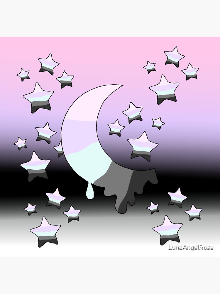 "Pastel goth Moon and stars" Sticker for Sale by LunaAngelRose | Redbubble
