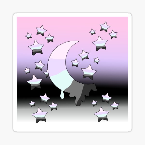 "Pastel goth Moon and stars" Sticker for Sale by LunaAngelRose | Redbubble