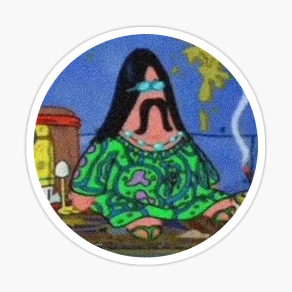 "Patrick Star Hippie " Sticker for Sale by TaylorSparks | Redbubble