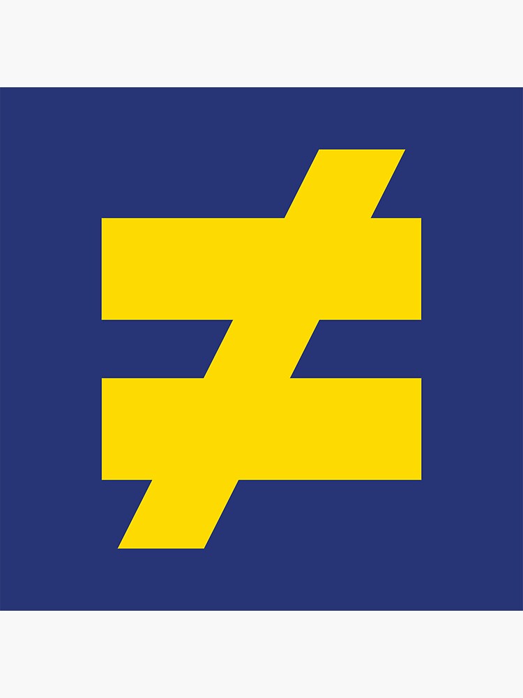 "Unequal Sticker" Sticker for Sale by MoldyDonutArt | Redbubble