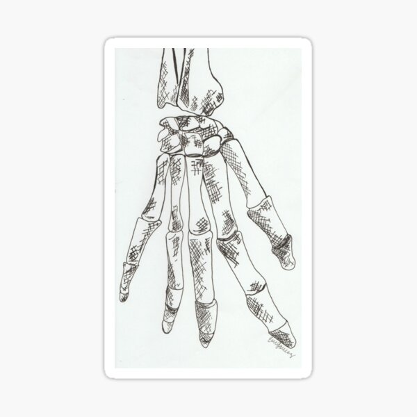"Skeleton Hand " Sticker for Sale by TheLovelyBooks | Redbubble