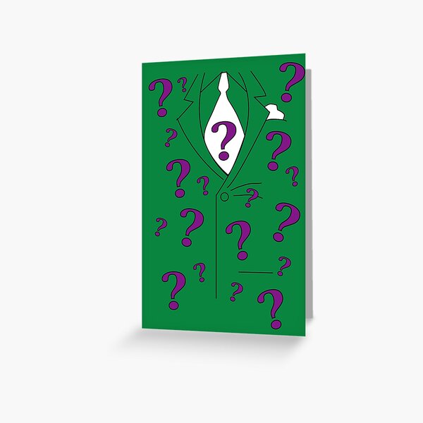 "Question Mark Riddle Graphic Purple Pattern " Greeting Card by ...